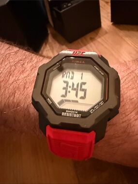 Timex | Accessories | Timex Red And Black Ufc Digital Sport Watch ...
